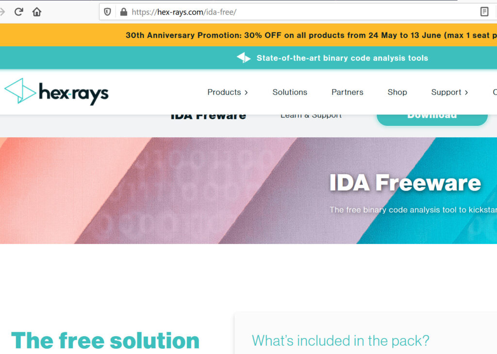 IDA Pro free版（IDA Freewire）をWindows 10にインストールしてみた | zerizeriのエンジニア技術ブログ