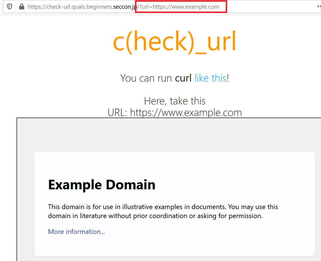 SECCON Beginners CTF 2021 writeup（web：check_url） | zerizeriのエンジニア技術ブログ